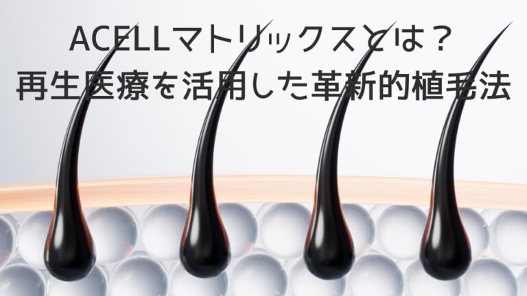 ACELLマトリックスとは？再生医療を活用した革新的植毛法
